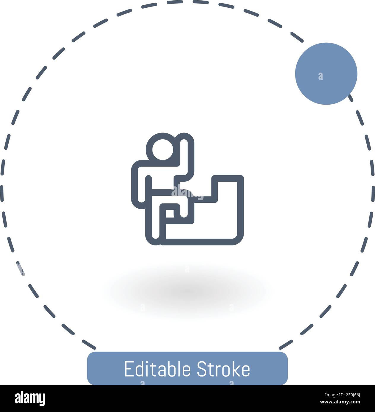 steps vector icon editable stroke outline icons for web and mobile ...