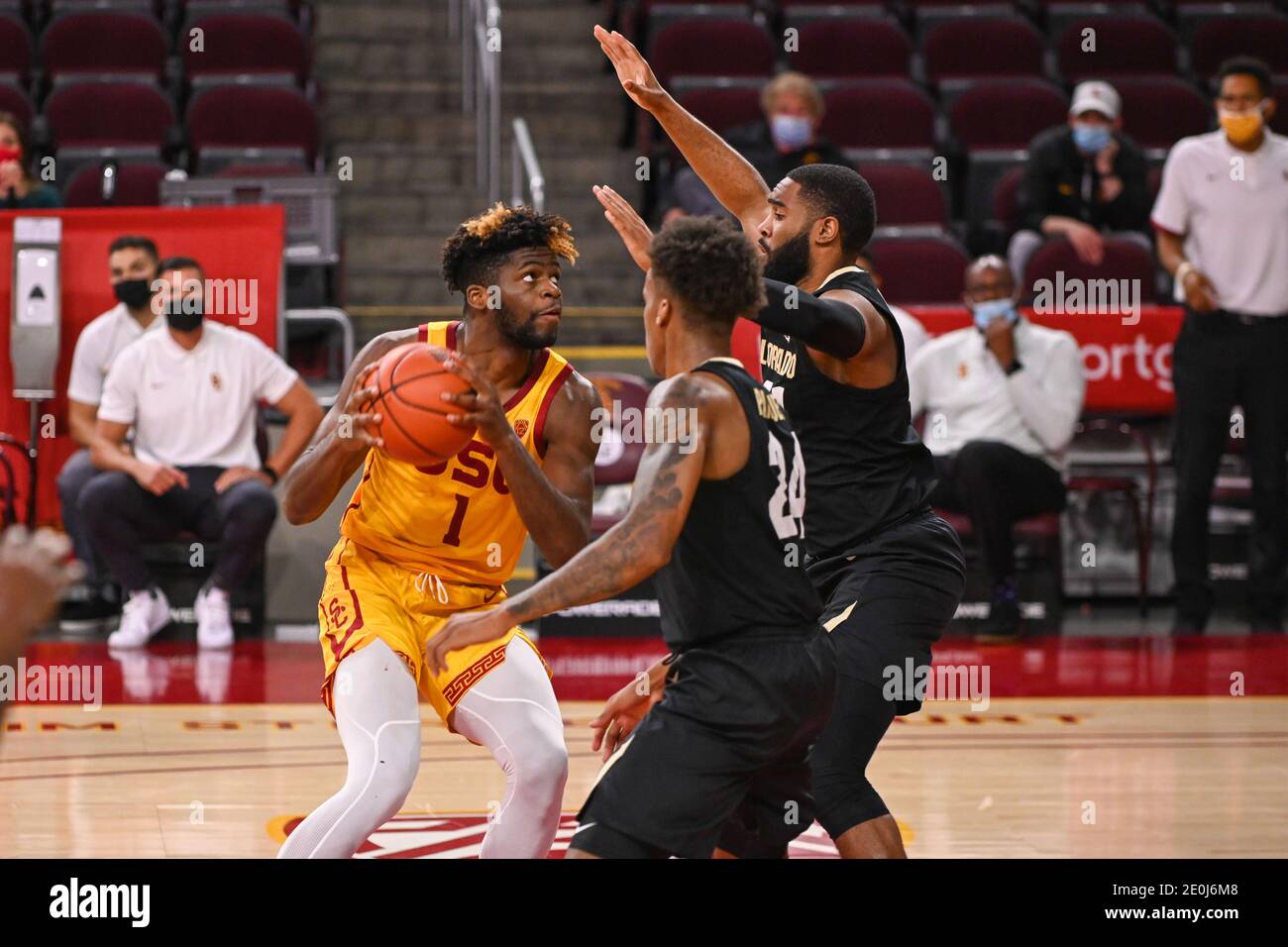 Southern California Trojans forward Chevez Goodwin (1) during an NCAA ...