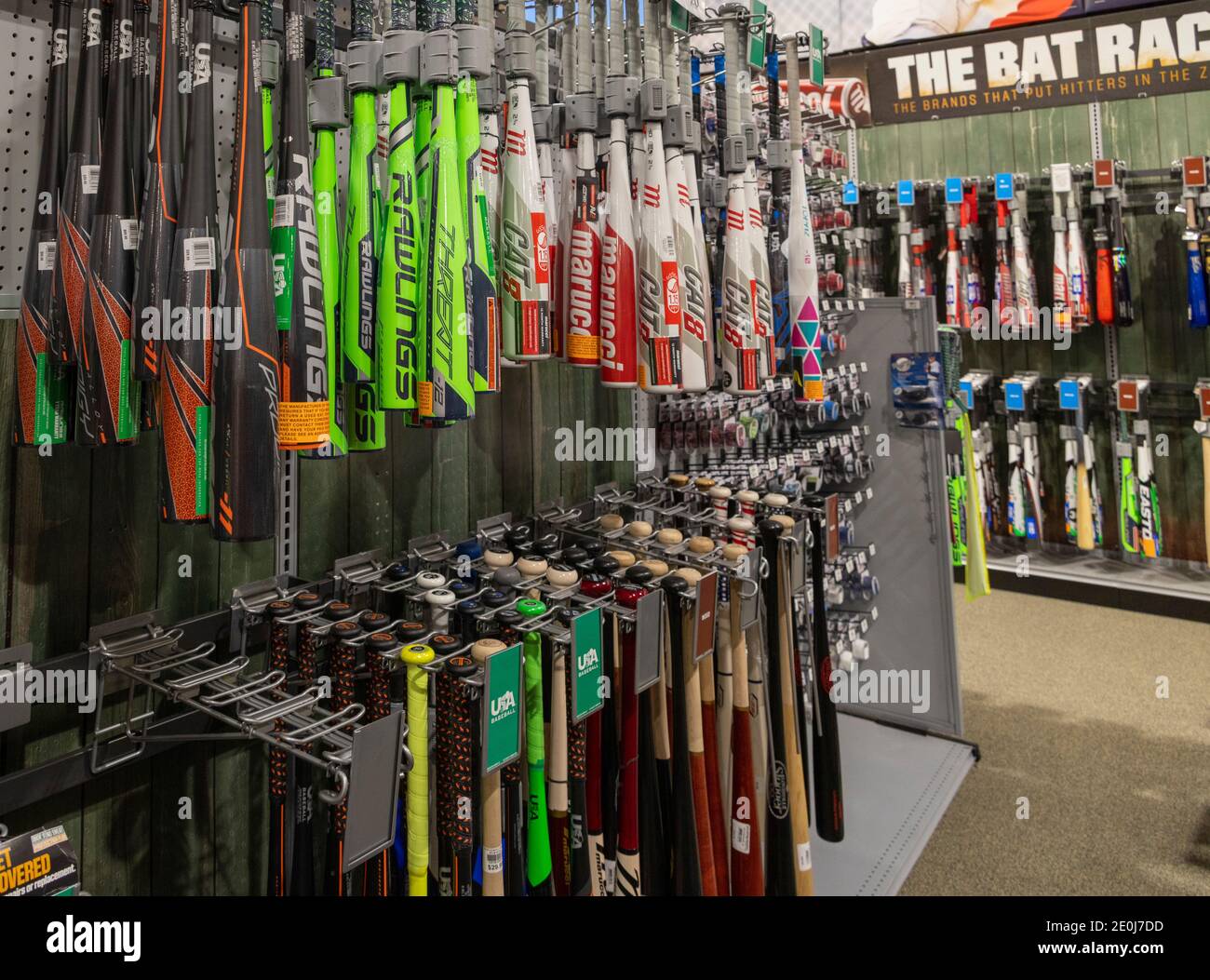 Baseball bats row hi-res stock photography and images - Alamy