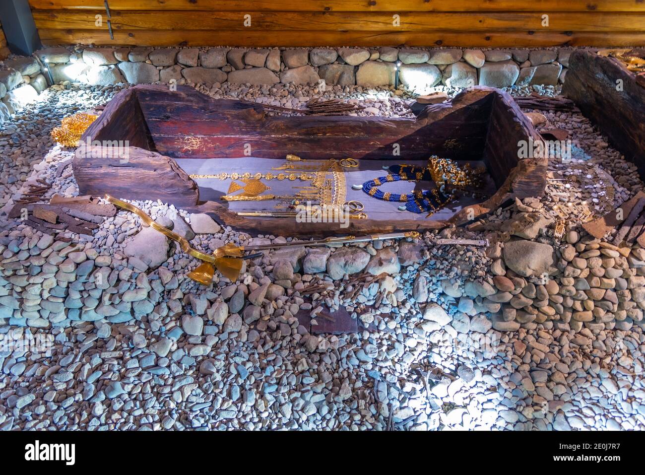 GYEONGJU, KOREA,OCTOBER 31, 2019: Interior of Cheonmachong tomb at ...