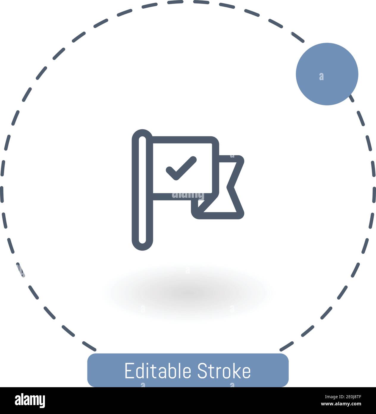 tick vector icon editable stroke outline icons for web and mobile Stock ...