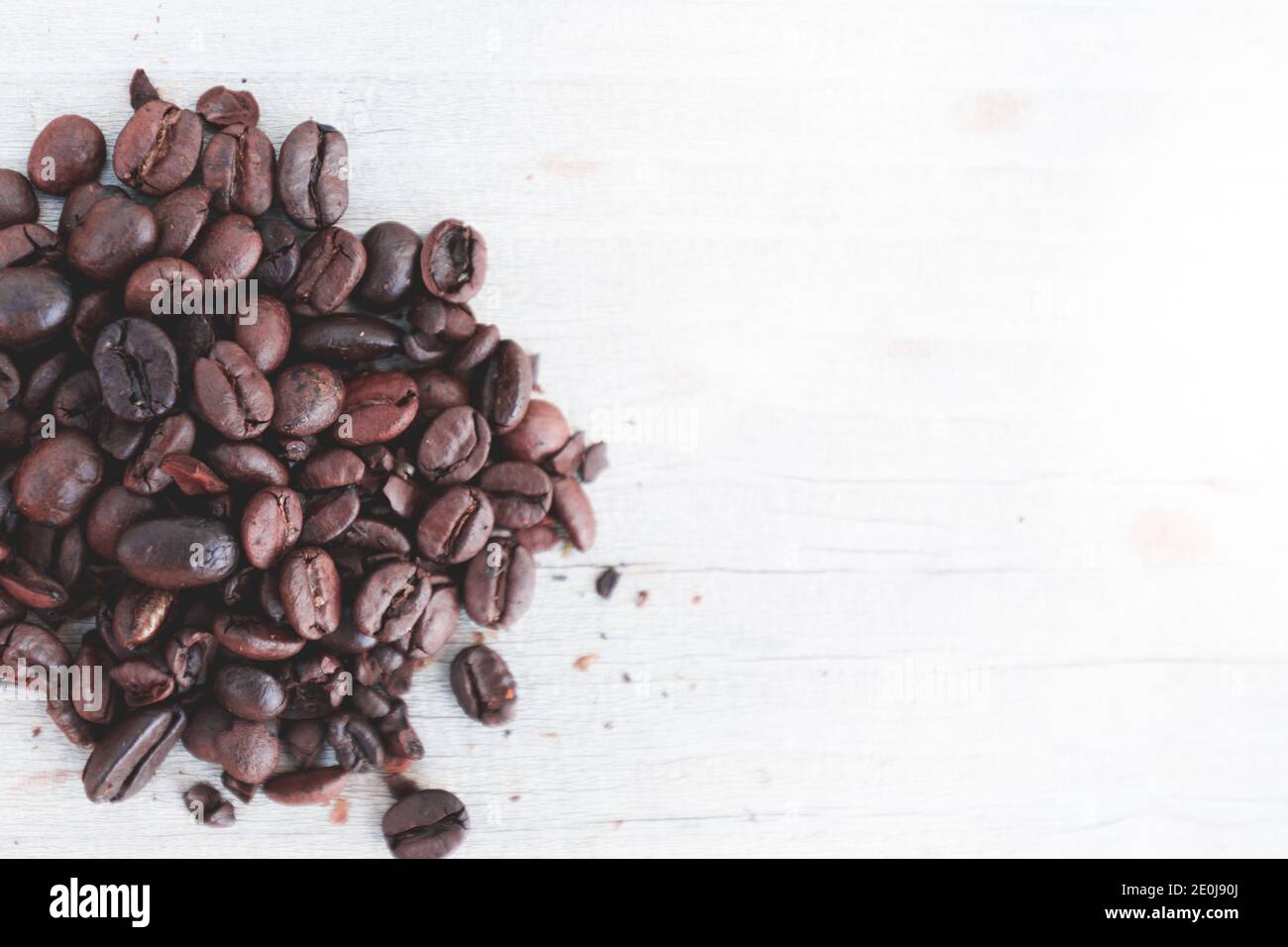 Coffee beans top down flat lay in nature Stock Photo - Alamy