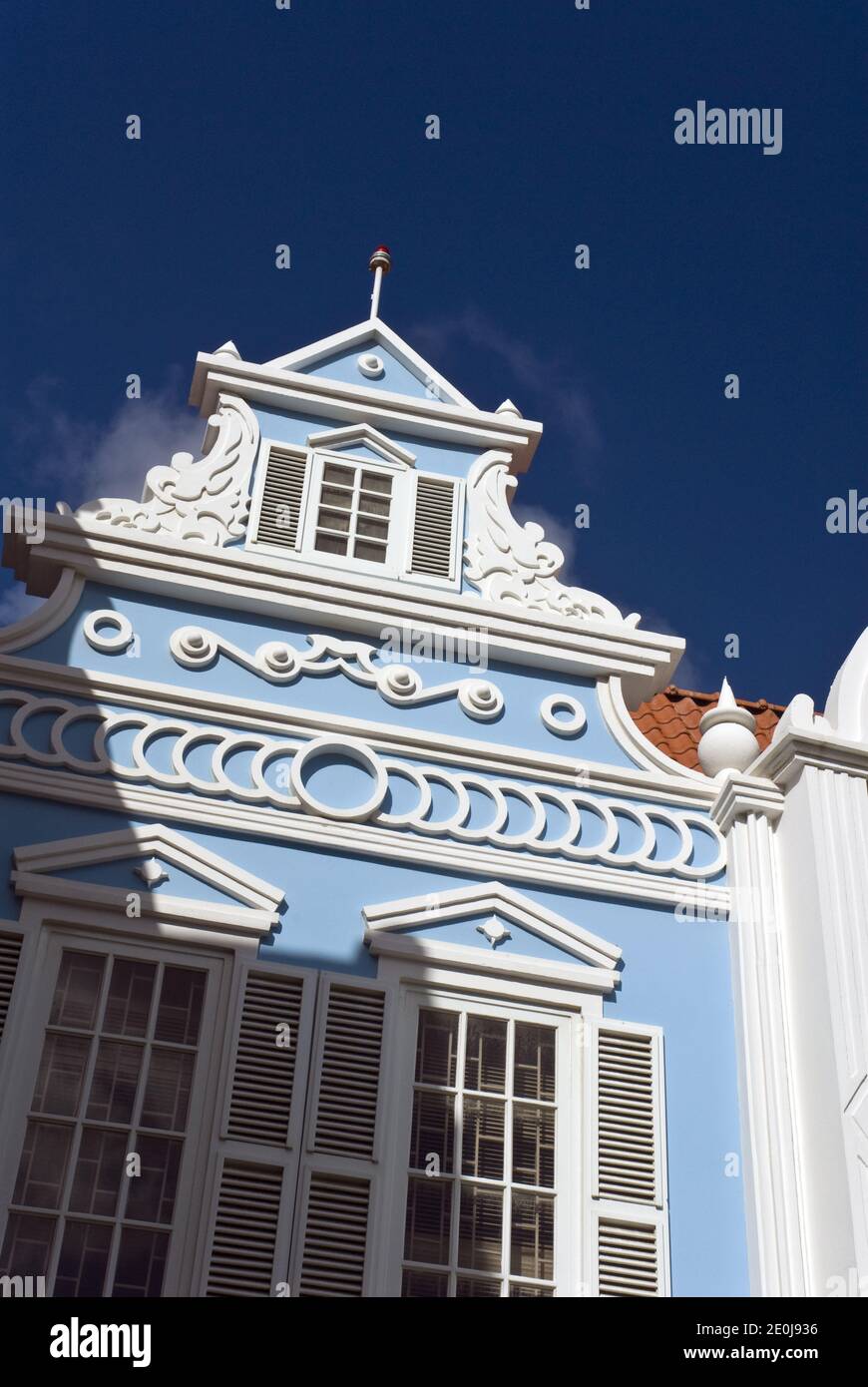 Historic and colorful Dutch colonial architecture are often used for ...