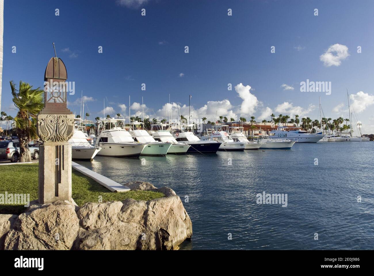Yachts moored in the marina at Oranjestad, Aruba Stock Photo - Alamy