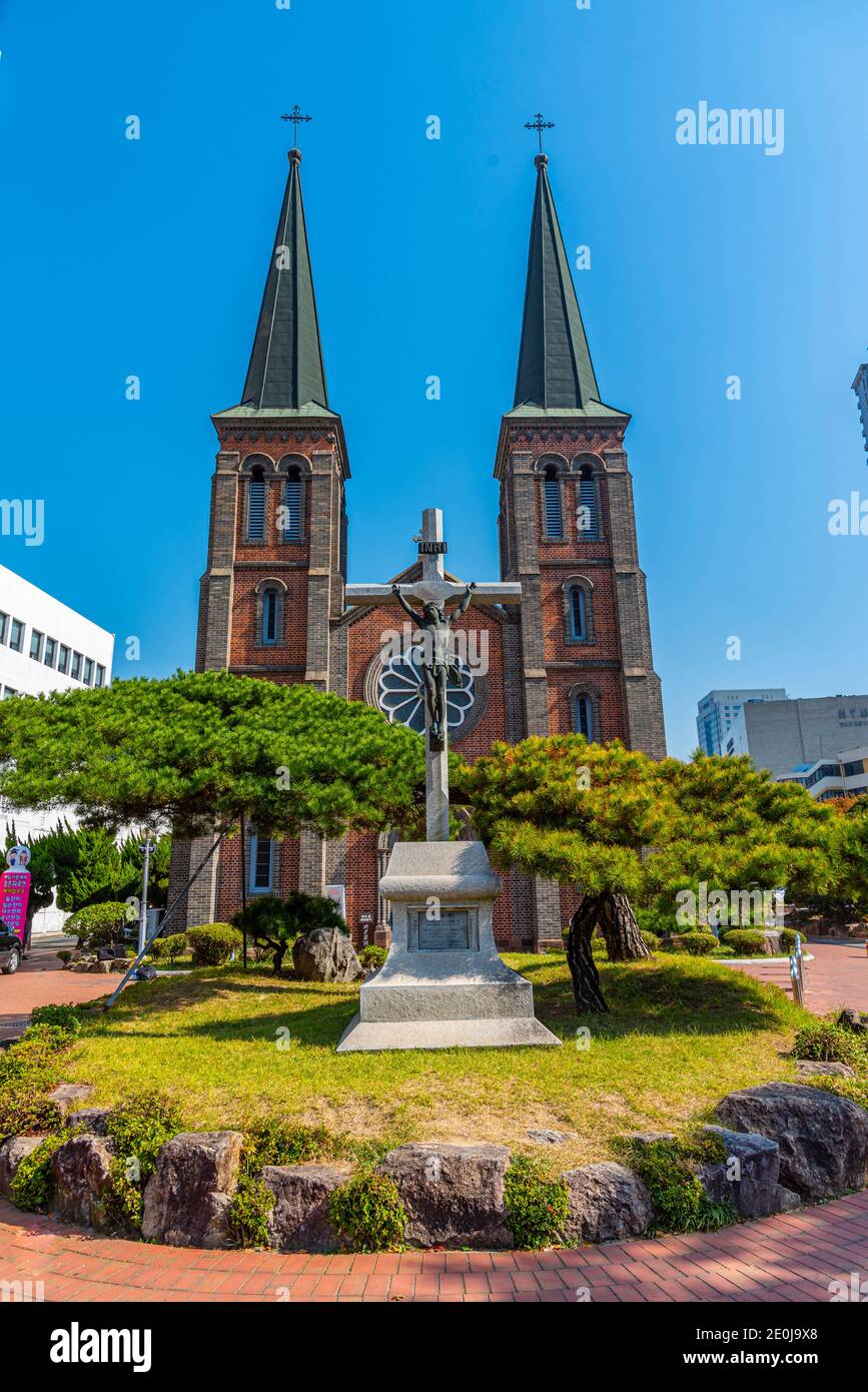 DAEGU, KOREA, OCTOBER 28, 2019: cathedral of our lady of Lourdes at ...