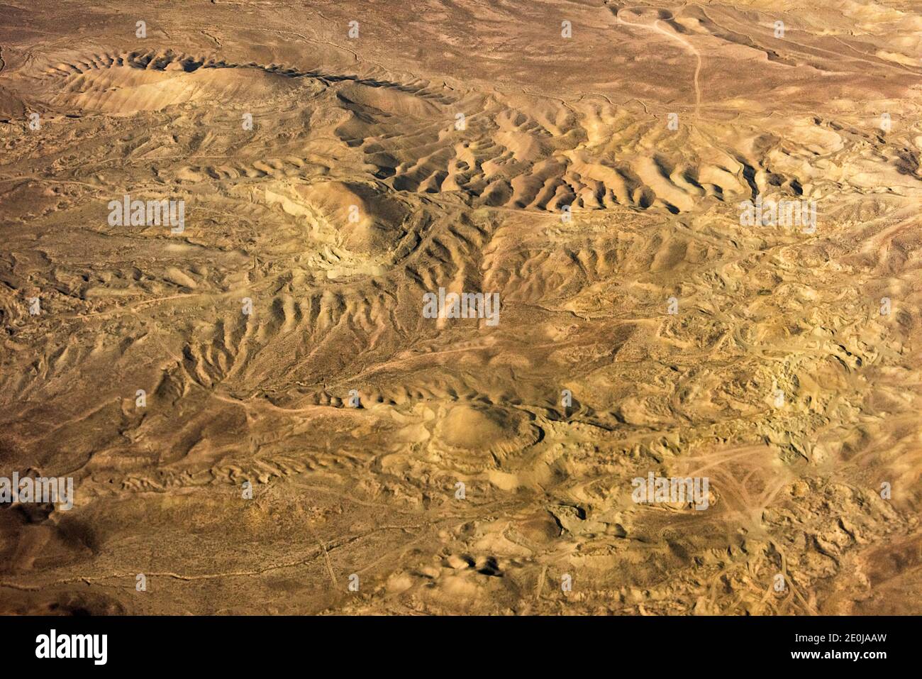 Aerial view of desert land of Nakhchivan Autonomous Republic, an ...