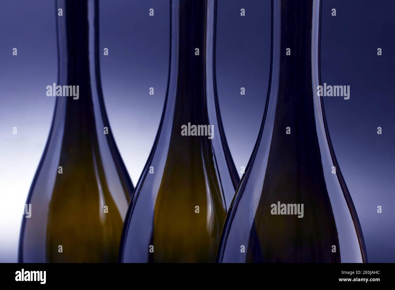 Three empty wine bottles hi-res stock photography and images - Alamy