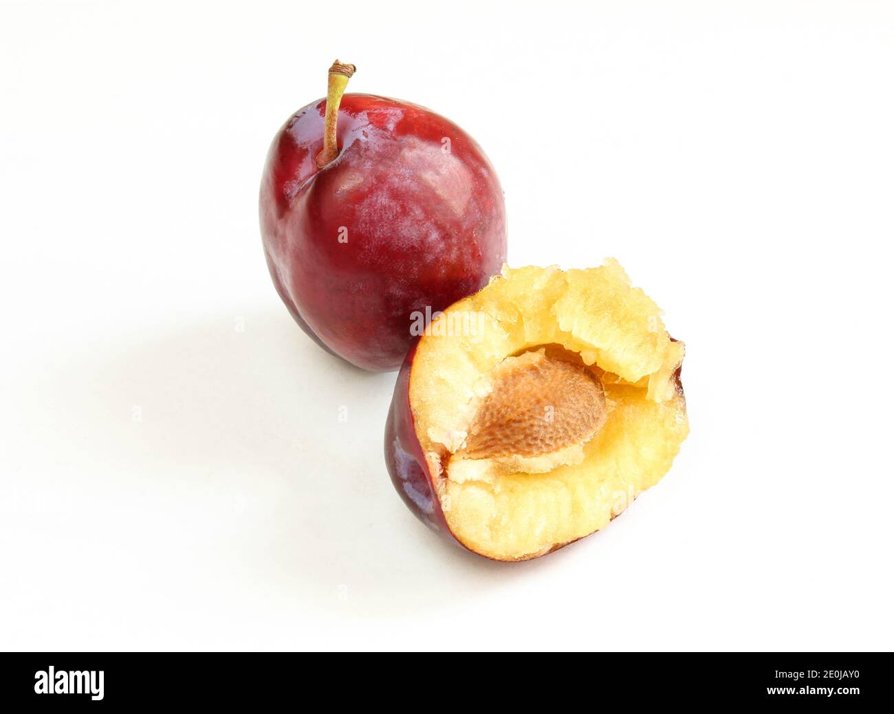 Half of plum hi-res stock photography and images - Alamy