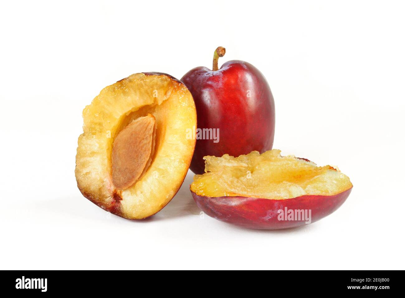 Plums core Cut Out Stock Images & Pictures - Alamy