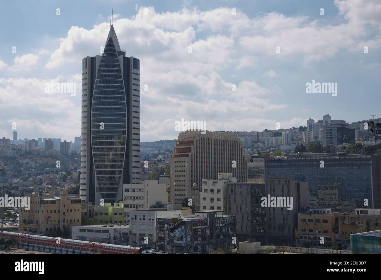 Haifa, Israel - October 22, 2017: Sail Tower (District Government ...