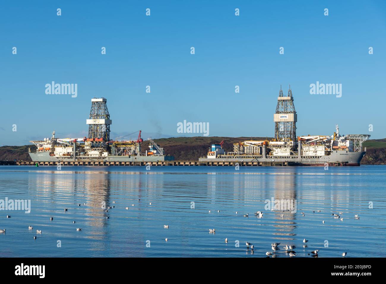 Hunterston, Scotland, UK - December 30, 2020: DENL Valaris and ENSCO DS ...