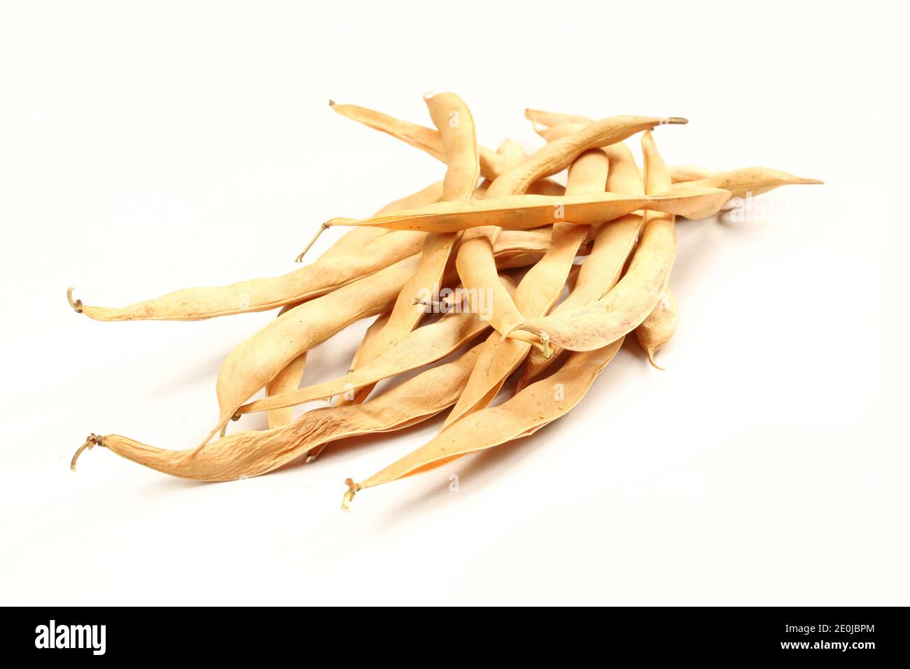 Group of dry string beans isolated on white background. Raw vegetables ...