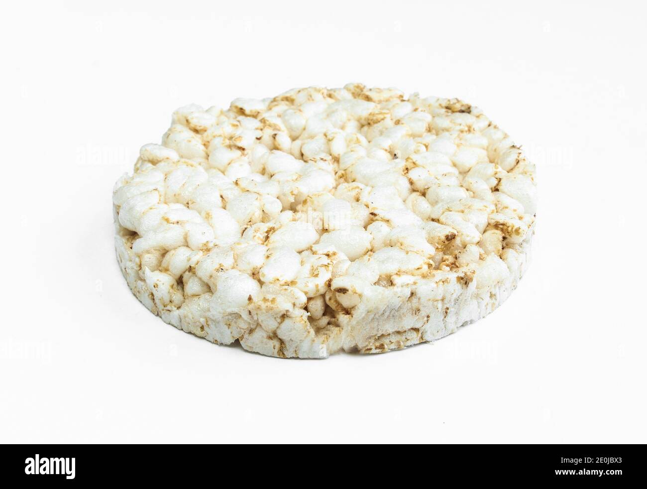 Rice cake slice isolated on white background. Tasty dry dietary food ...