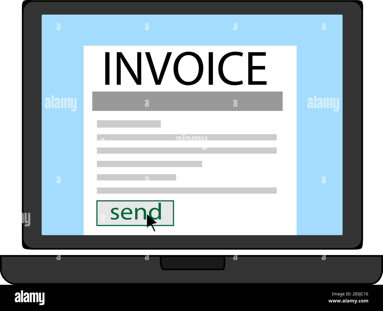 Invoice blank in a notebook screen Stock Vector Image & Art - Alamy