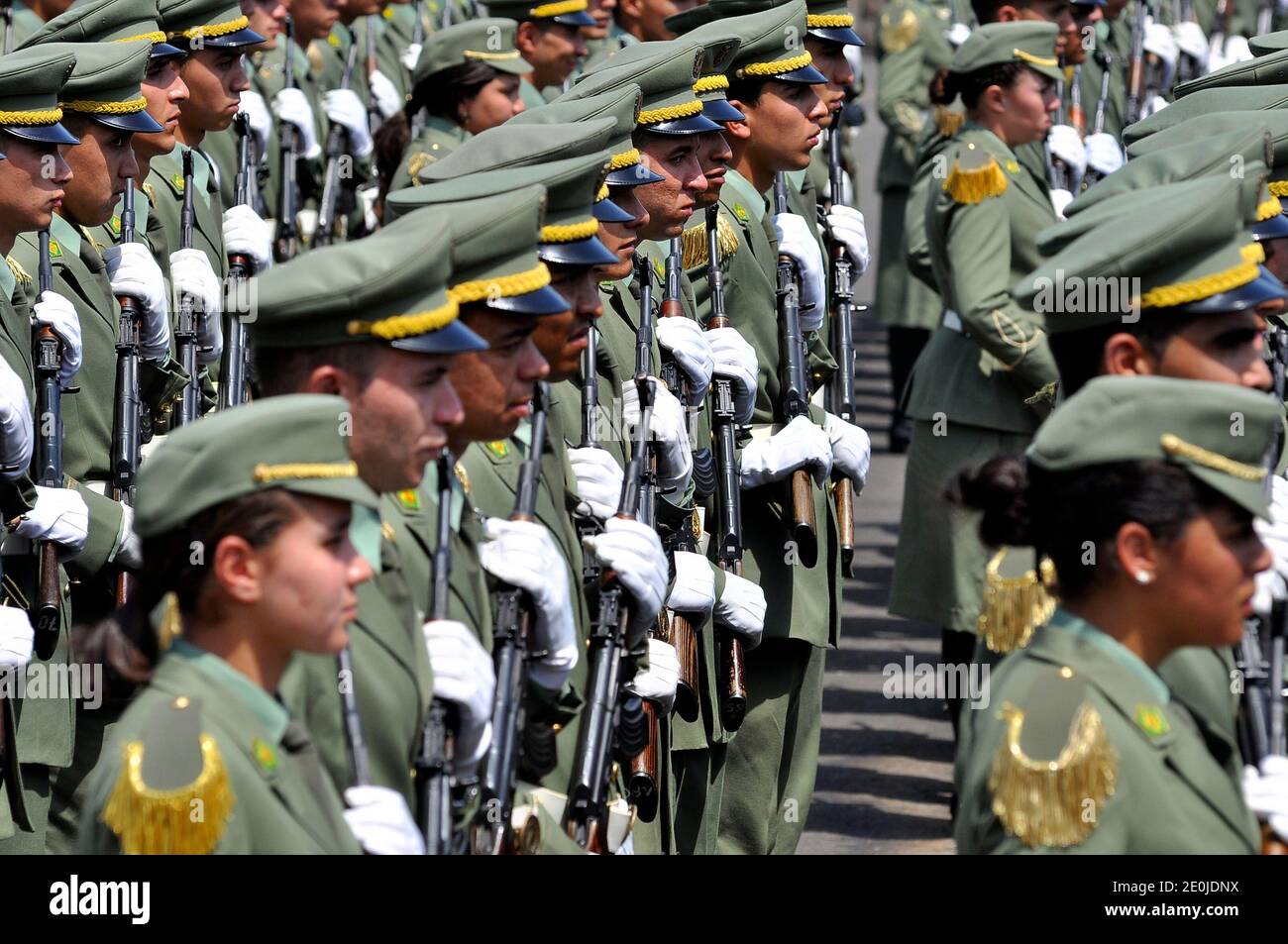 A graduation ceremony of the 40th class of the trainees army officers ...