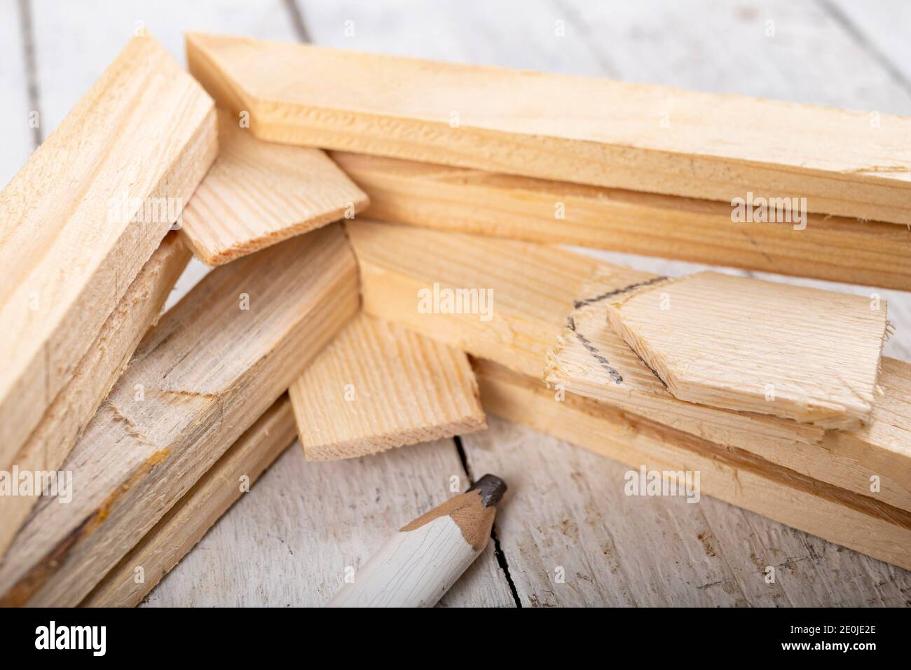 Angular connection of two pieces of wood. Making a wooden frame for a ...