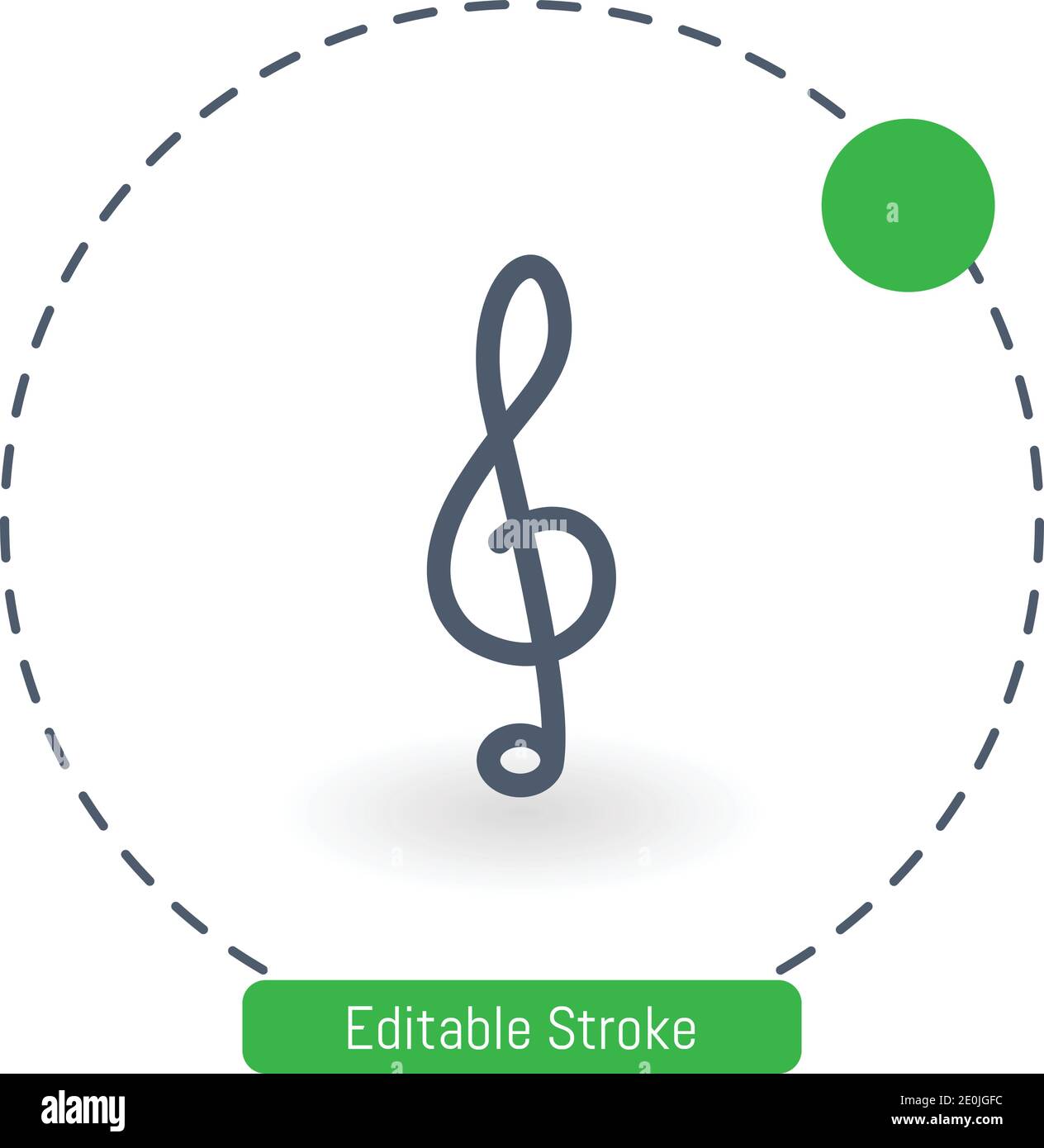 treble clef vector icon editable stroke outline icons for web and ...