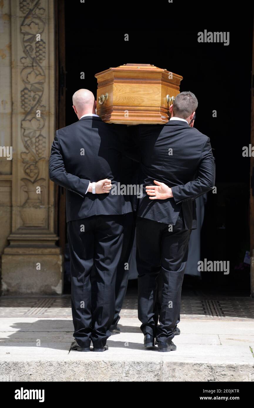 Atmosphere at the funeral ceremony of actor Maurice Chevit at Sainte ...