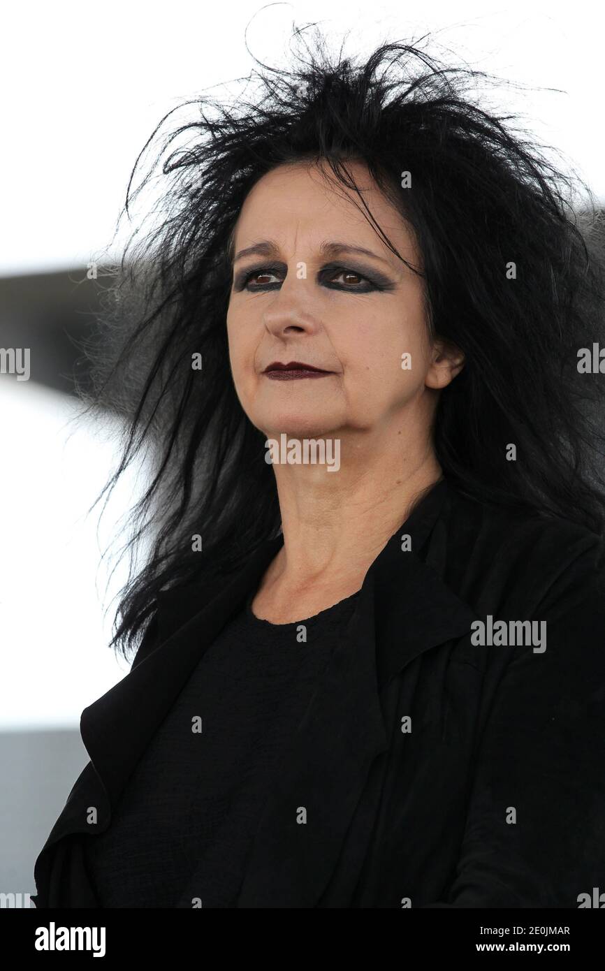 French architect Odile Decq at the inauguration of the new building to ...