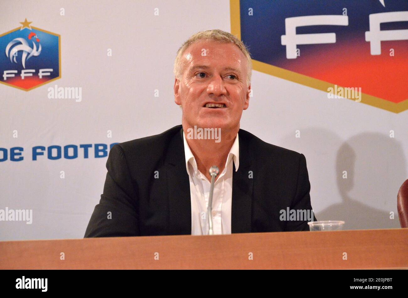 French national football's team new coach Didier Deschamps speaks ...