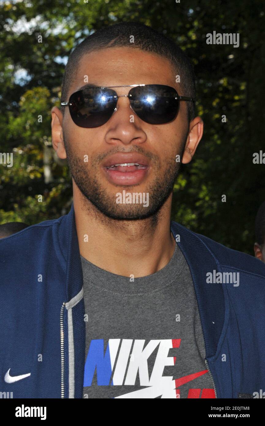 Kevin Seraphin, member of the french national team of basketball ...