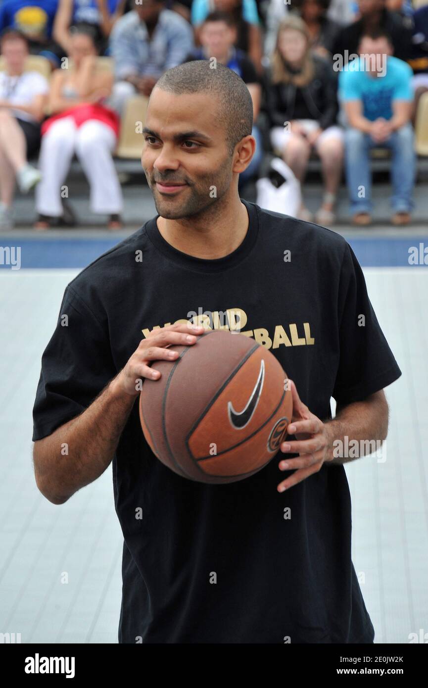 Tony Parker member of the french national basketball team, attends the ...