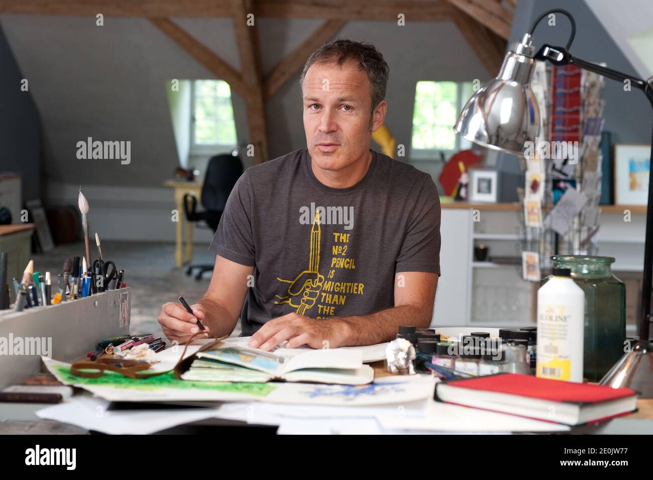 EXCLUSIVE - Zep aka Philippe Chappuis, cartoonist of comic book 'Titeuf ...