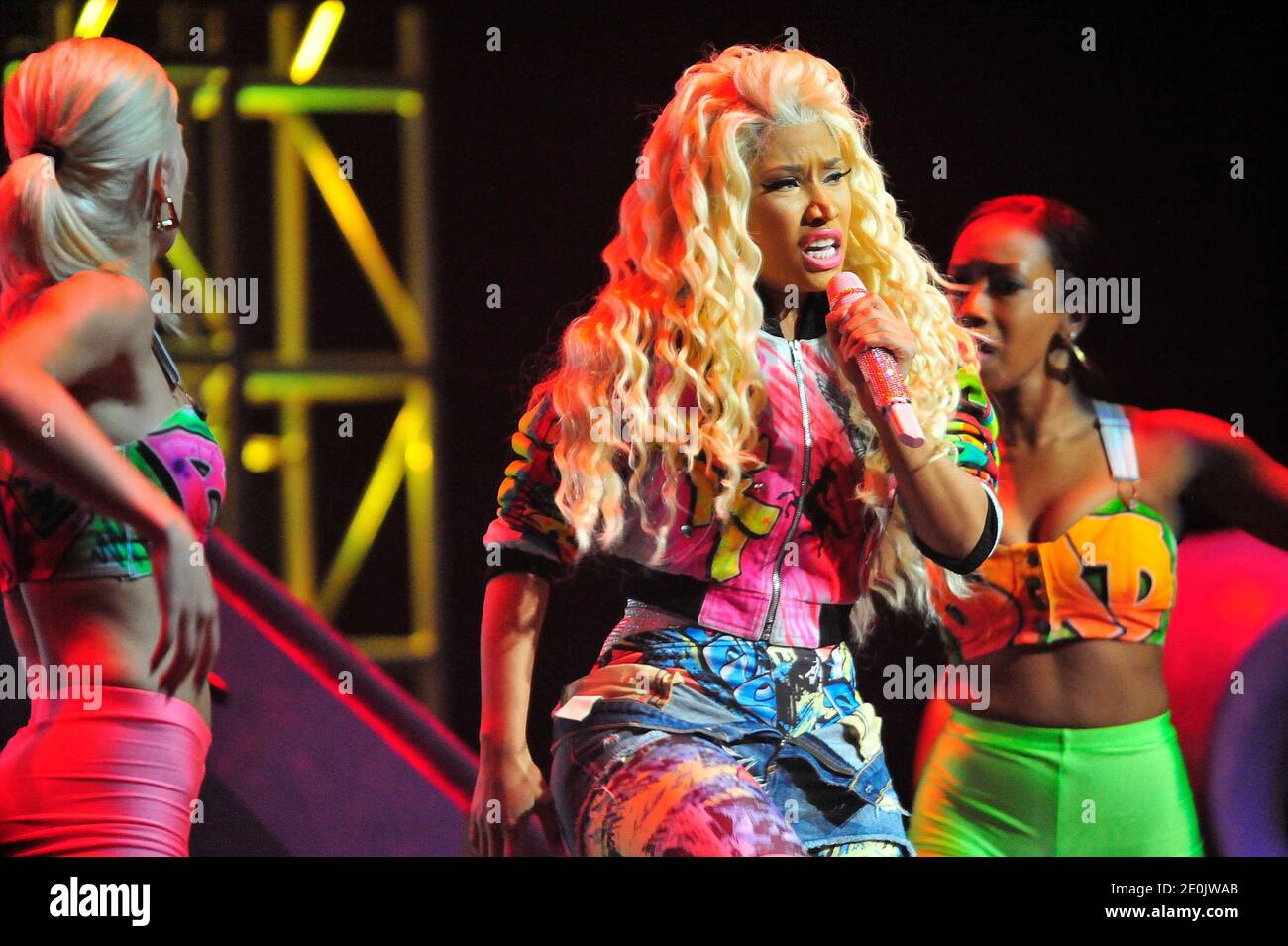Nicki Minaj performing during a sold out show at the Chicago Theater in ...