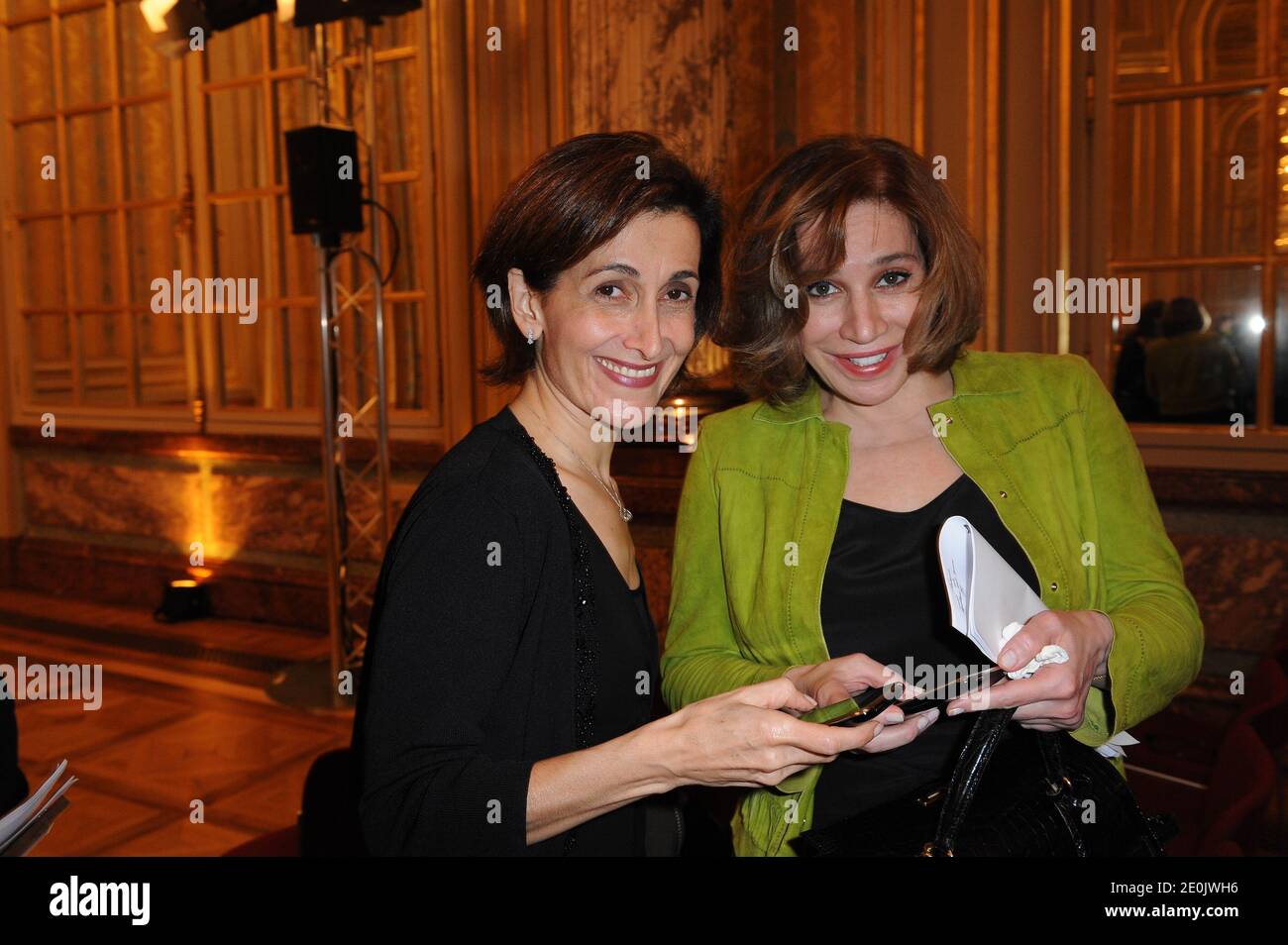 File photo of Nahed Tlass Ojjeh (here with Dina Kawar, Jordan's ...
