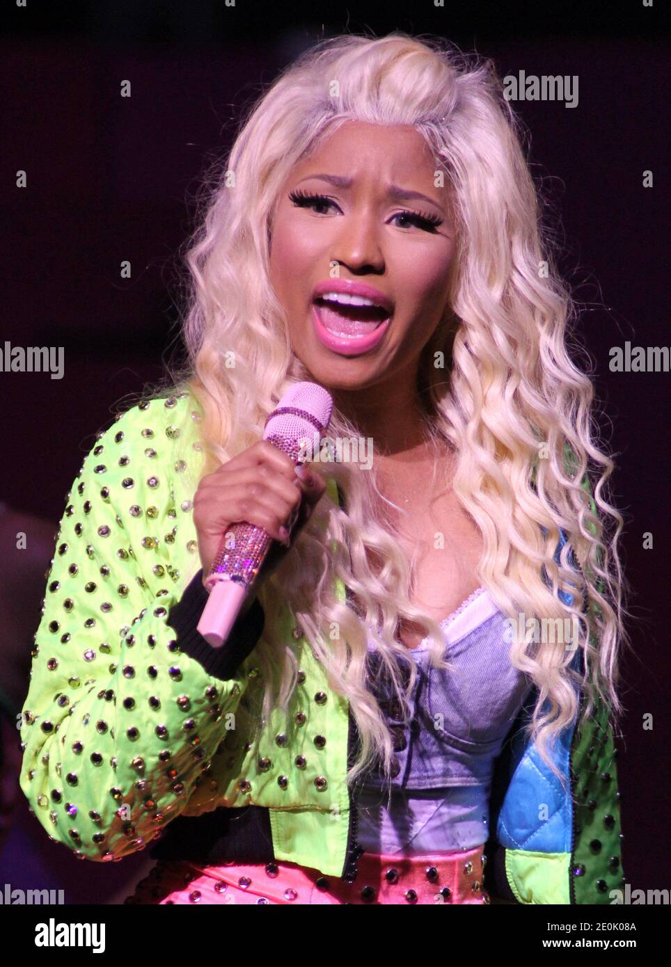 Nicki Minaj performing during a concert at the James L. Knight center ...