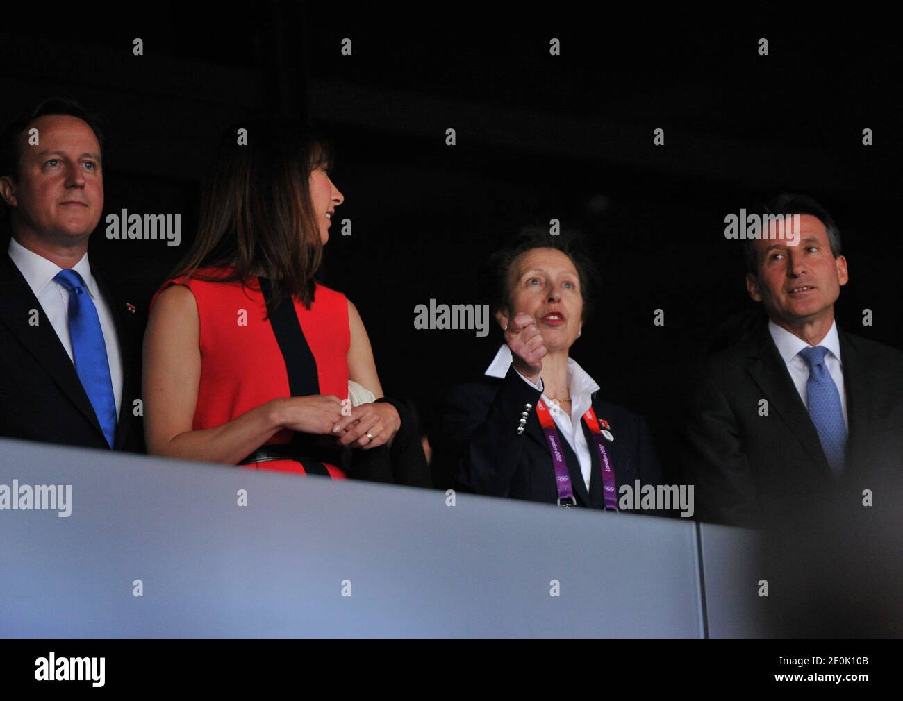 (L-R) UK Prime Minister James Cameron and his wife, Princess Ann and ...