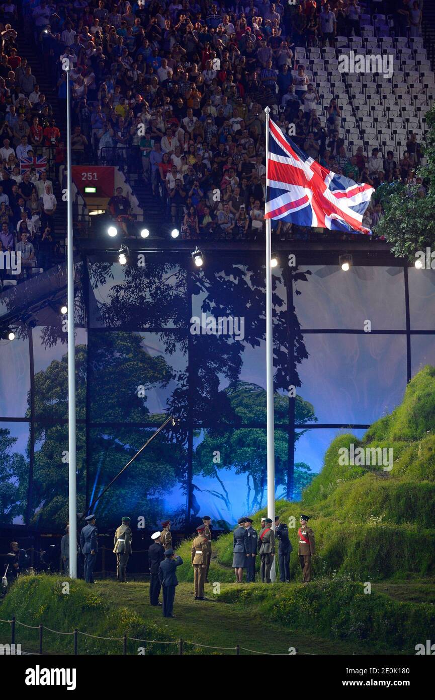 The show during the London Olympic Games 2012 Opening Ceremony at the ...