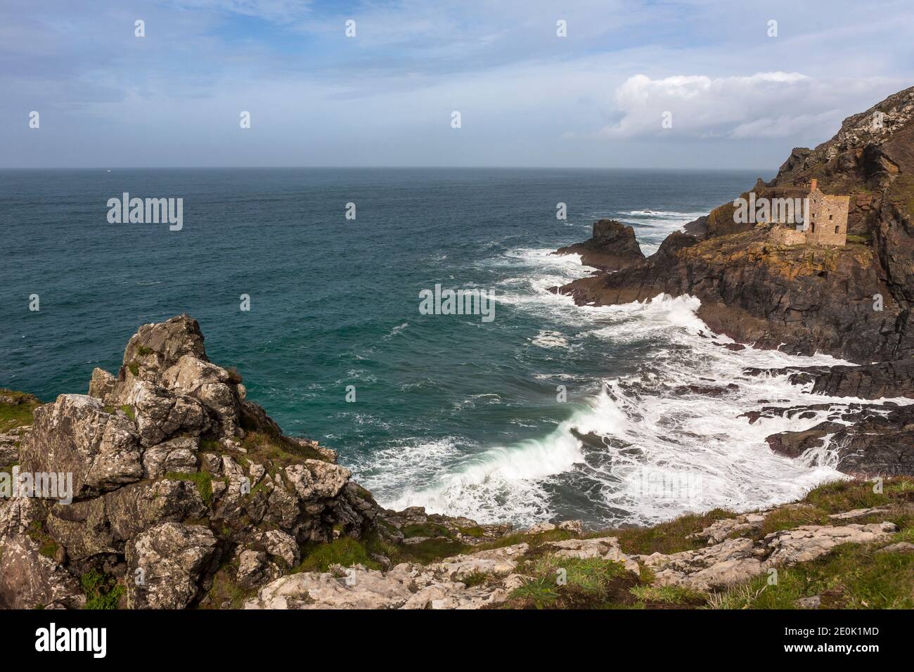 The famed ruins of the Crowns engine houses on the wild Tin Coast ...