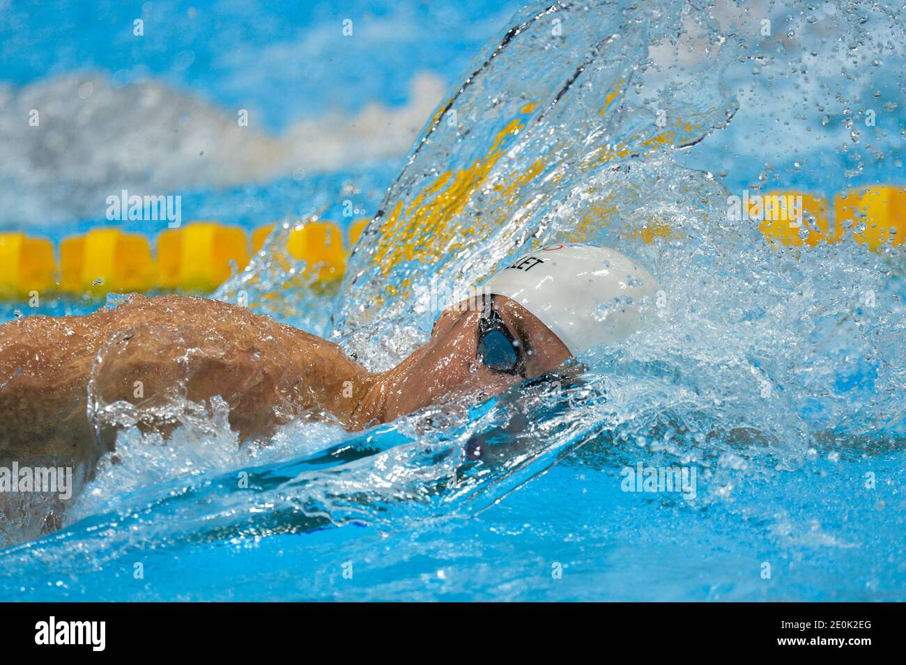 France's Gregory Mallet competes in the men's 200m Freestyle heats at ...