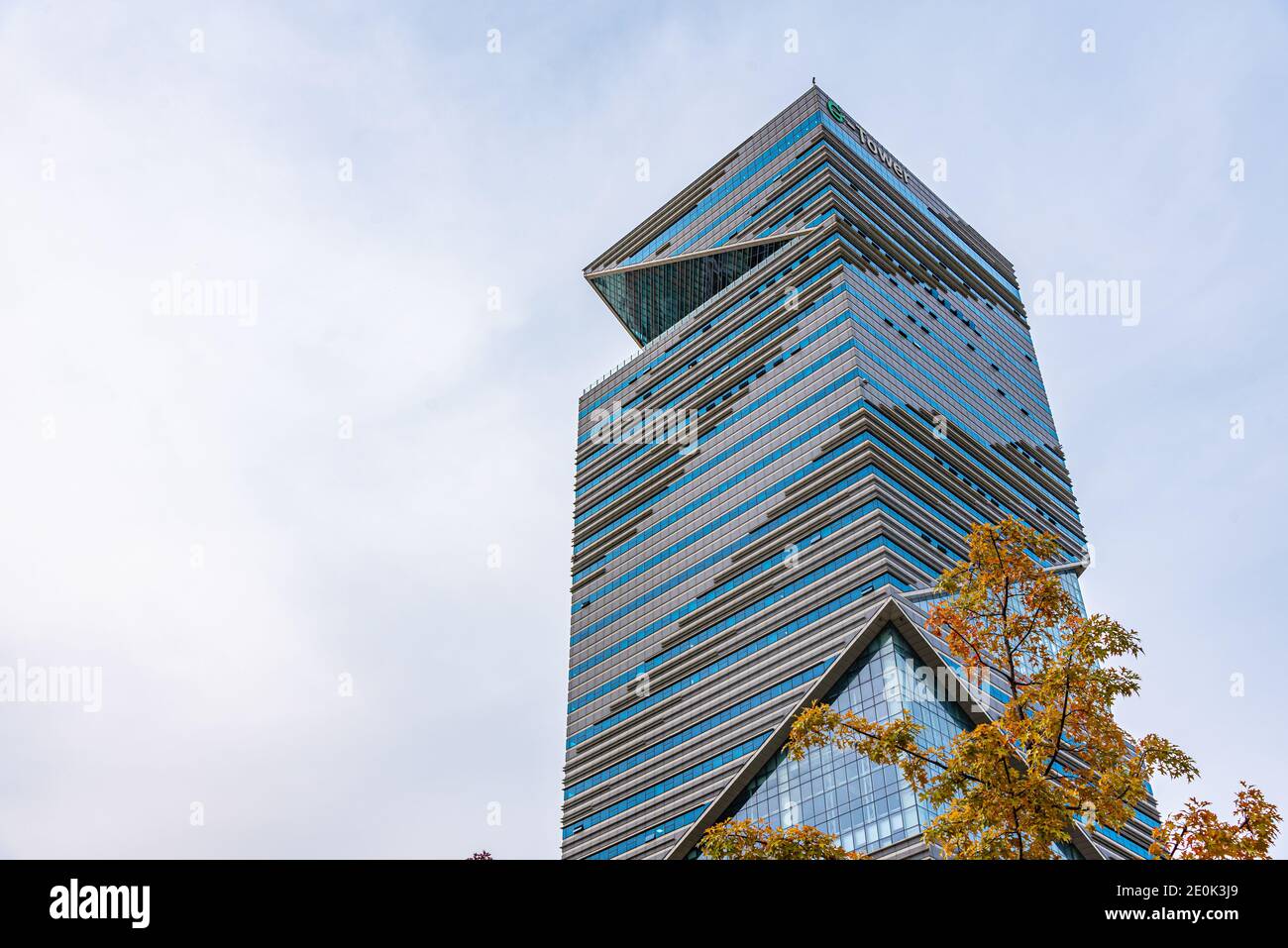 INCHEON, KOREA, OCTOBER 25, 2019: G-Tower at Songdo Central park at ...