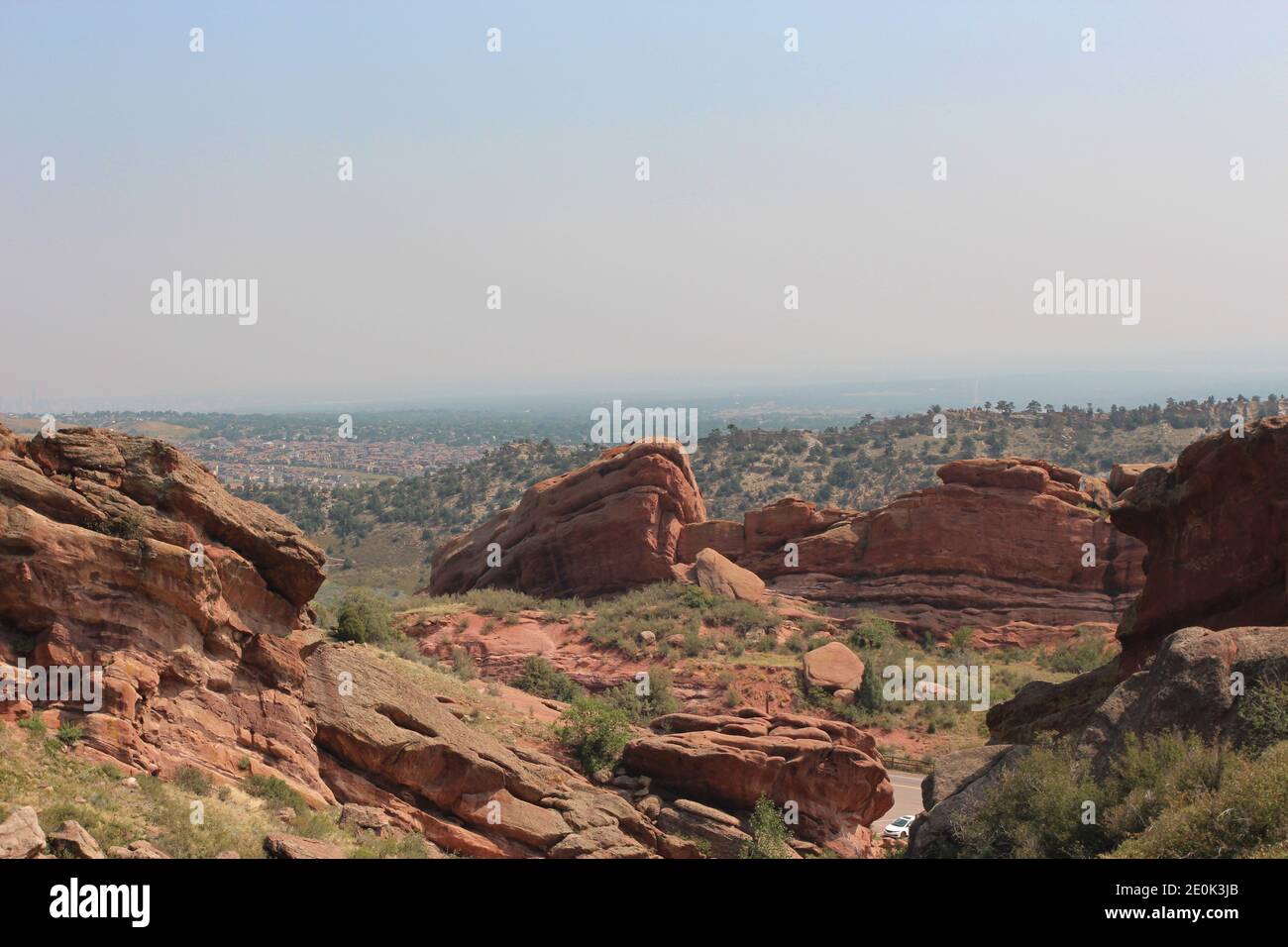 Red sandstone rock formations at Red Rocks State Park in Colorado, USA ...