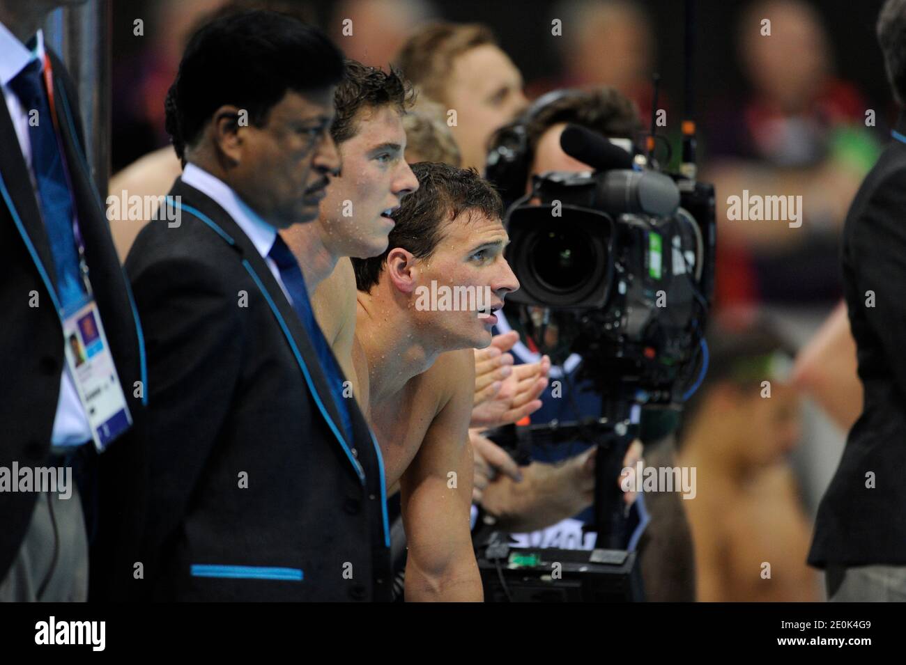 USA's Michael Phelps wins the 4X200 Meters Relay Freestyle Men for his ...