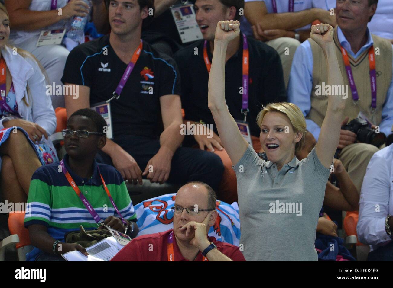Prince Albert Ii Of Monaco And Princess Charlene Of Monaco Following The South African Swimming