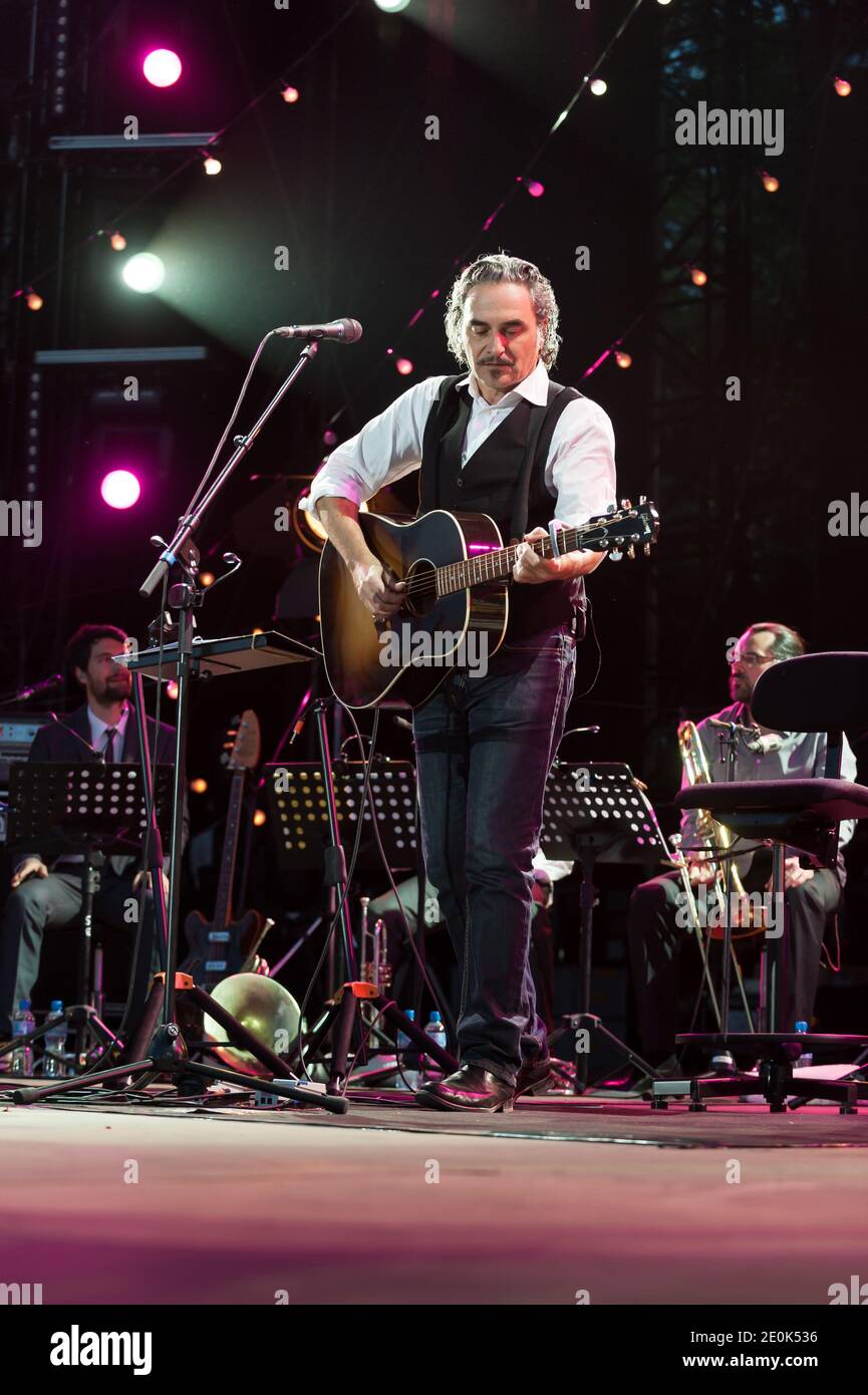 Stephan Eicher performing during the Paleo Festival of Nyon ...