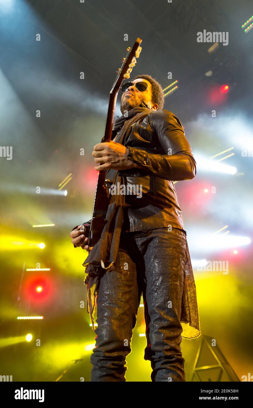 Lenny Kravitz performing during the Paleo Festival of Nyon, Switzerland ...