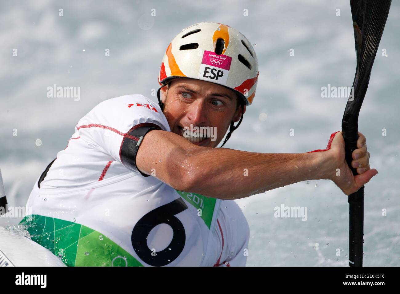 Spain's Samuel Hernanz during the Canoe Slalom Men's Single competition (K1) at Lee Valley White ...