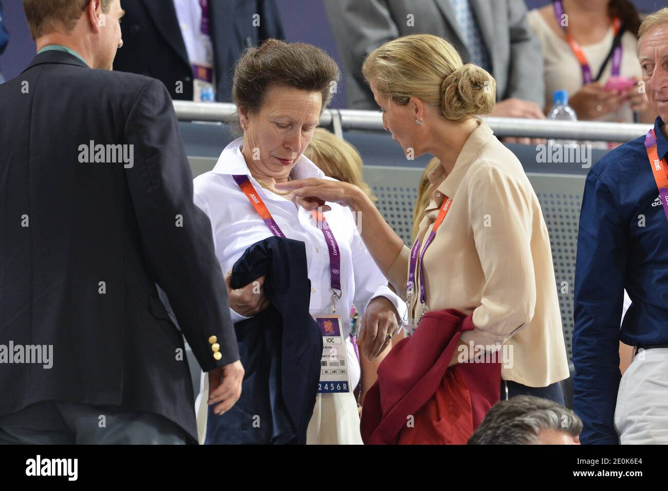 Princess Ann and The Countess of Wessex attend the Cycling during day ...