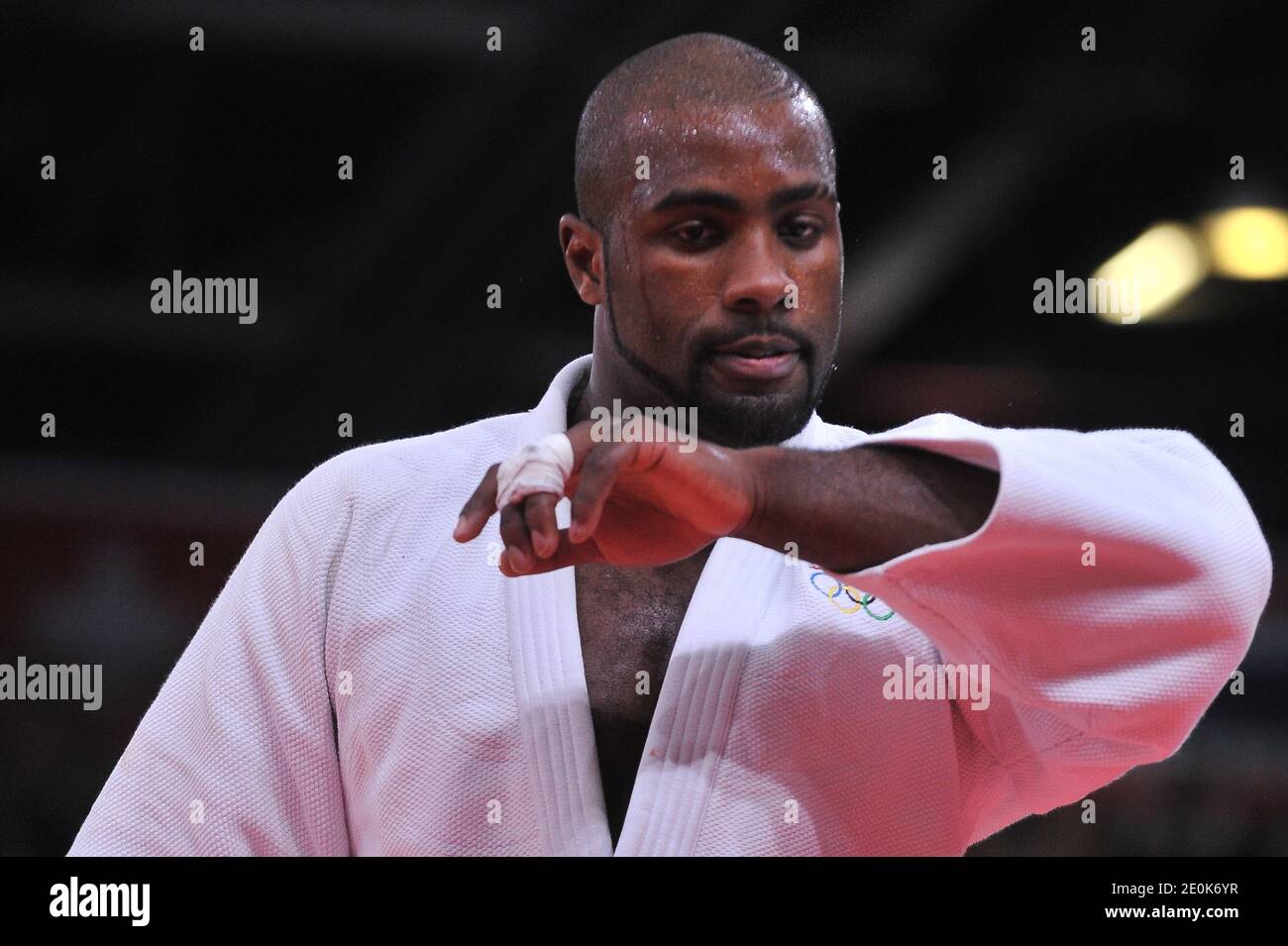 France's Teddy Riner fights during the men's +100kg Elimination Round ...