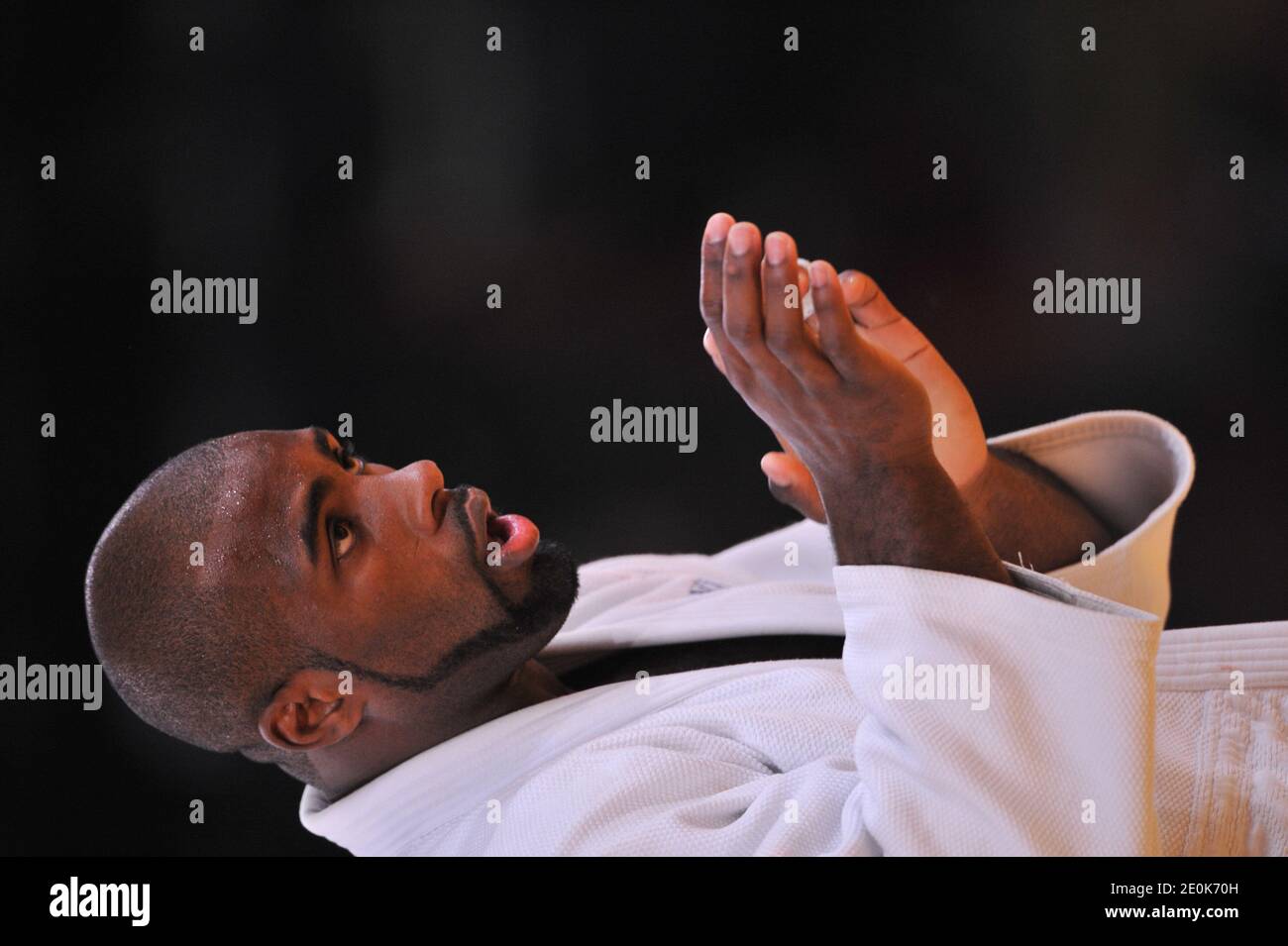 France's Teddy Riner fights during the men's +100kg Elimination Round ...