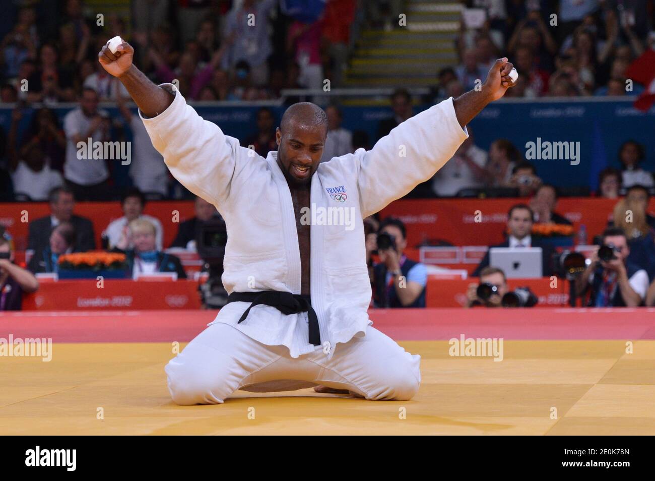 France's Teddy Riner celebrates after winning the Gold medal against ...