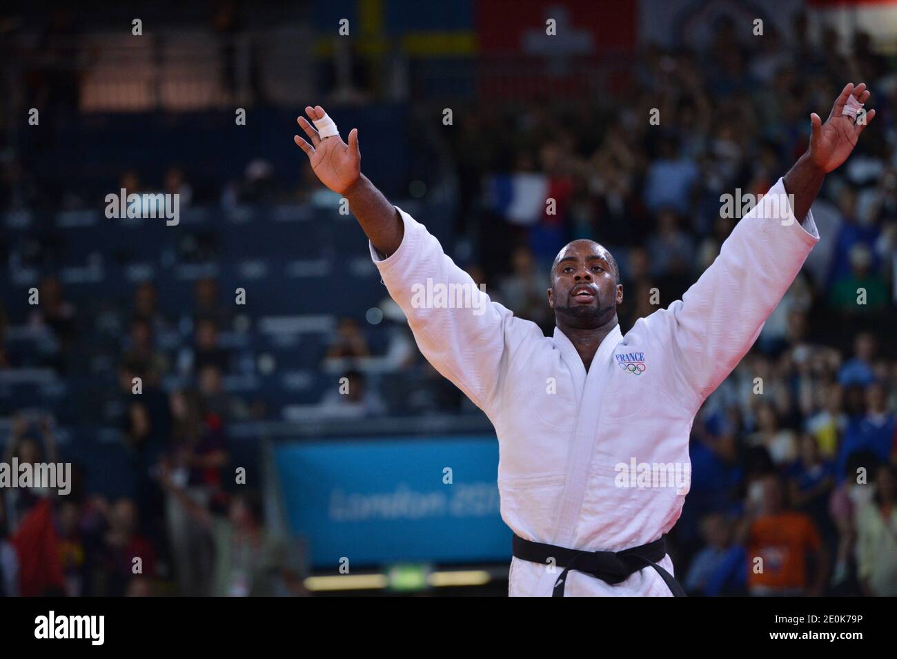 France's Teddy Riner celebrates after winning the Gold medal against ...