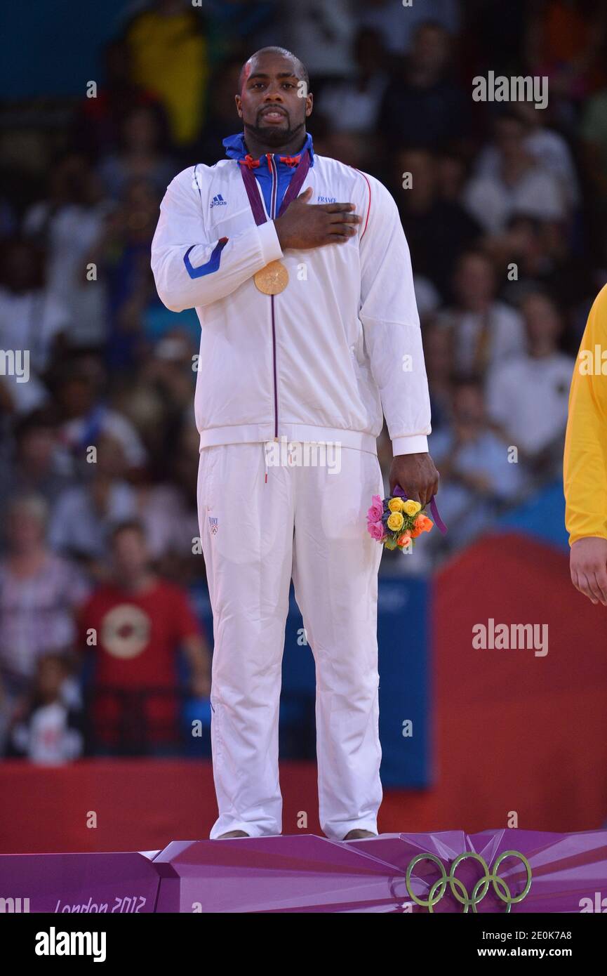 France's Teddy Riner celebrates with his Gold Medal after winning the ...