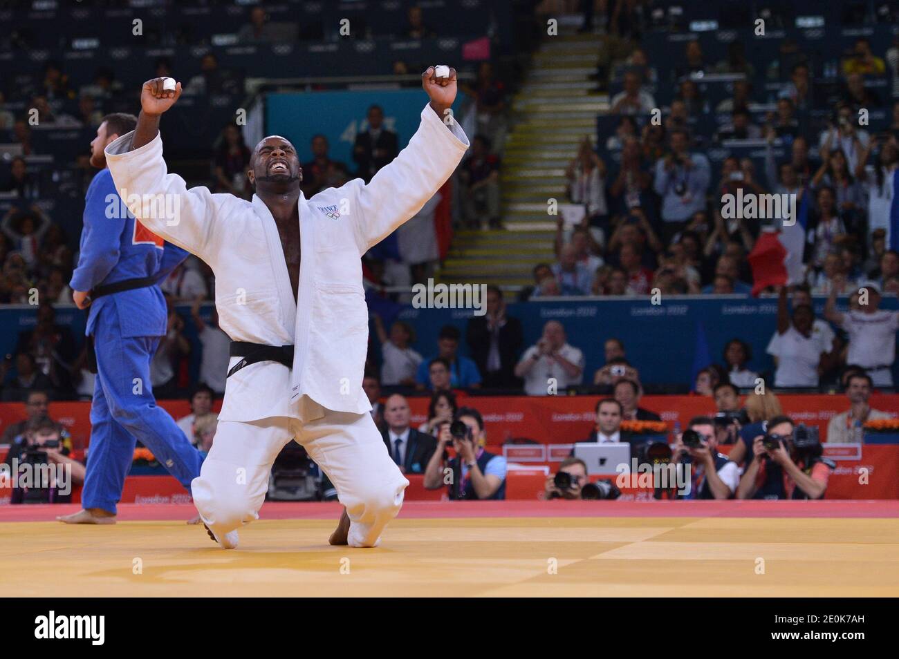 France's Teddy Riner celebrates after winning the Gold medal against ...