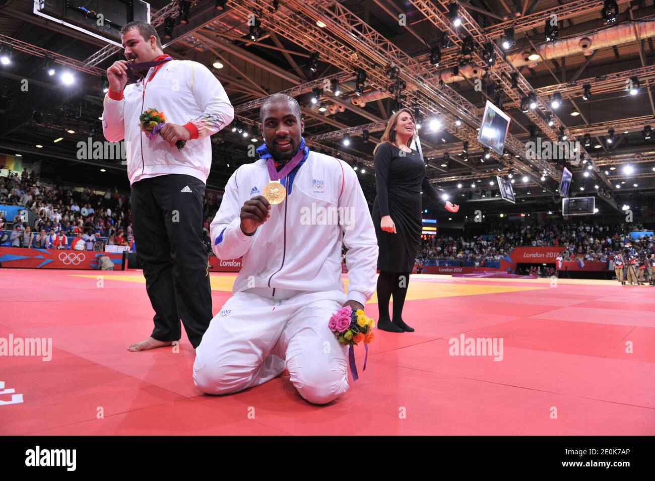 France's Teddy Riner celebrates with his Gold Medal after winning the ...