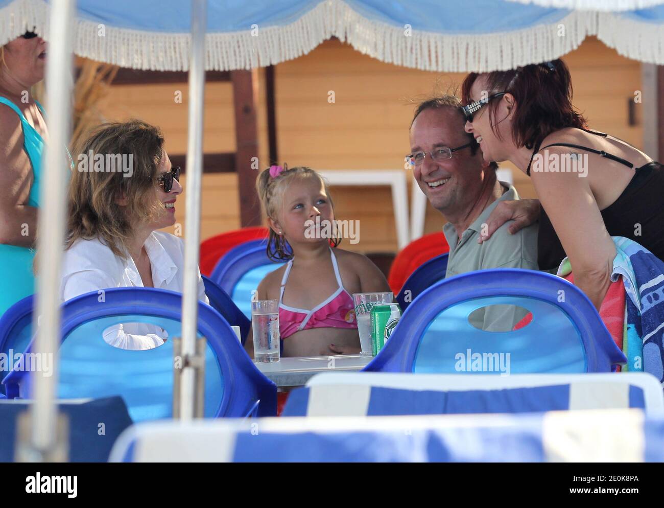 French President Francois Hollande and his partner Valerie Trierweiler ...